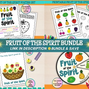 Printable Fruit of the Spirit Coloring Sheet & Poster, Christian ...