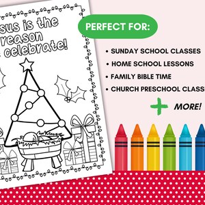 Printable Jesus is the Reason Coloring Set, the Greatest Gift Poem for ...