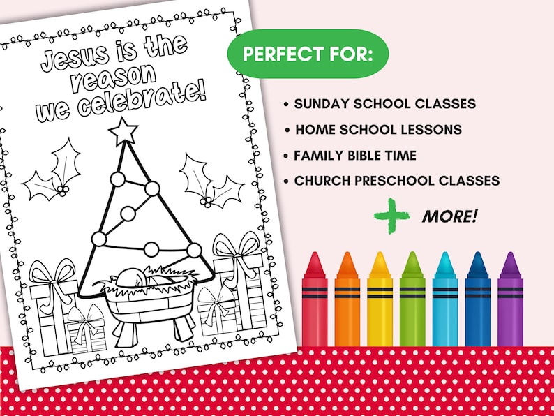 Jesus is the Reason Coloring Pages, Poem, Christian Printable (PDF) - Etsy