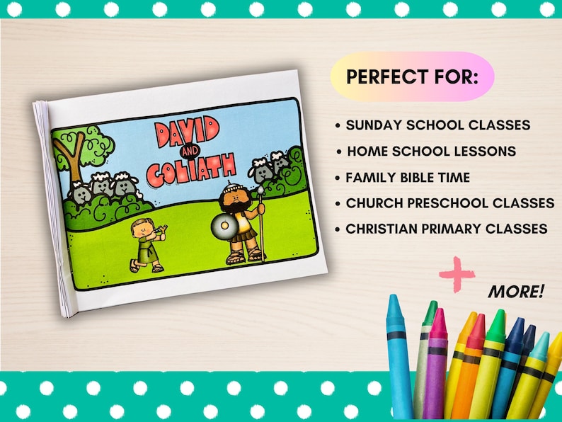 David and Goliath Mini Book, Bible Craft (PDF Pattern) - Etsy