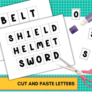 Printable Armor of God Cut & Paste Activity, Armor of God Craft ...