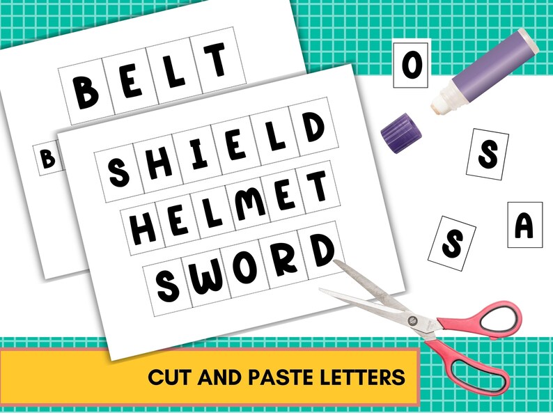 Printable Armor of God Cut & Paste Activity, Armor of God Craft ...