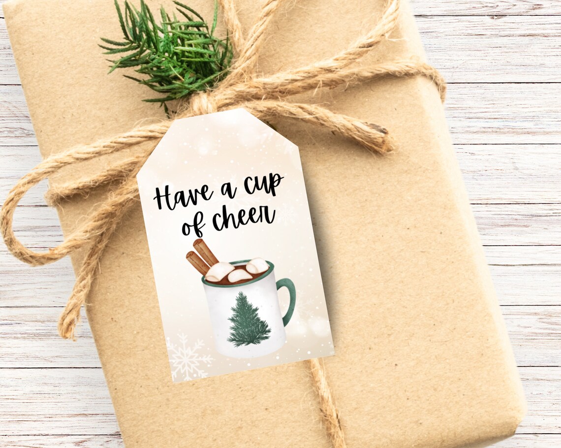 Hot Cocoa Tags, Printable Hot Chocolate Tags, Christmas Gift Tags - Etsy