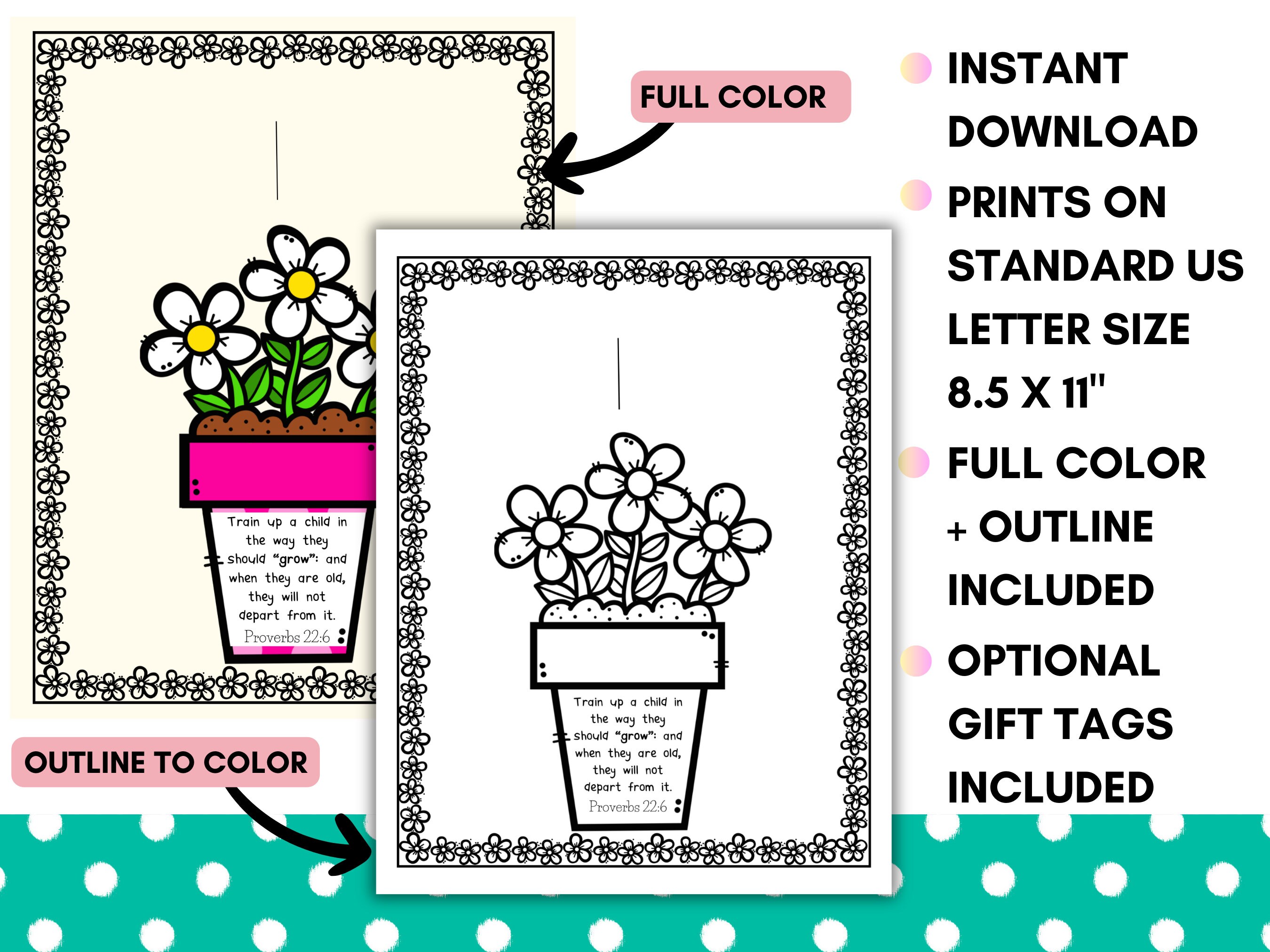 Printable Thank You Coloring Card Craft for Kids, Mothers Day Bible ...