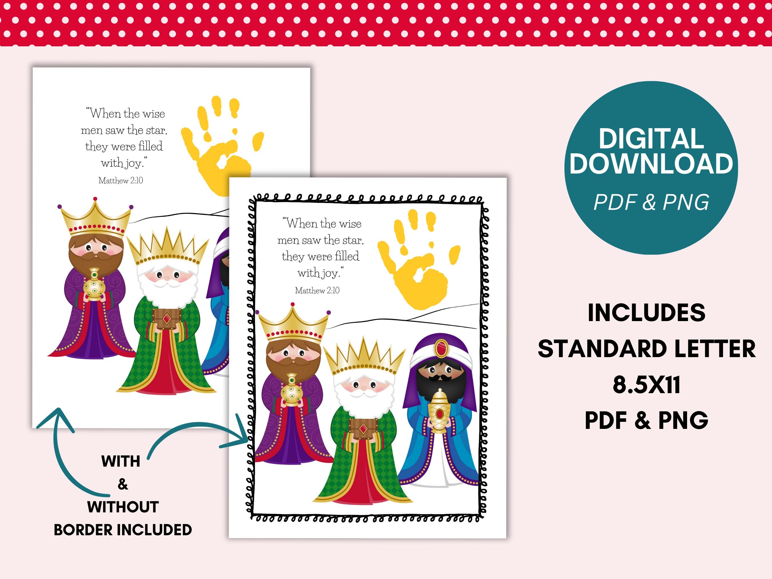 Christmas Nativity Handprint Art, Keepsake Craft (digital Download) - Etsy