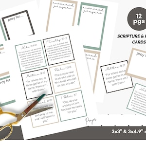 Printable Prayer Board Kit, Prayer Cards, Scripture Cards, Praise and ...