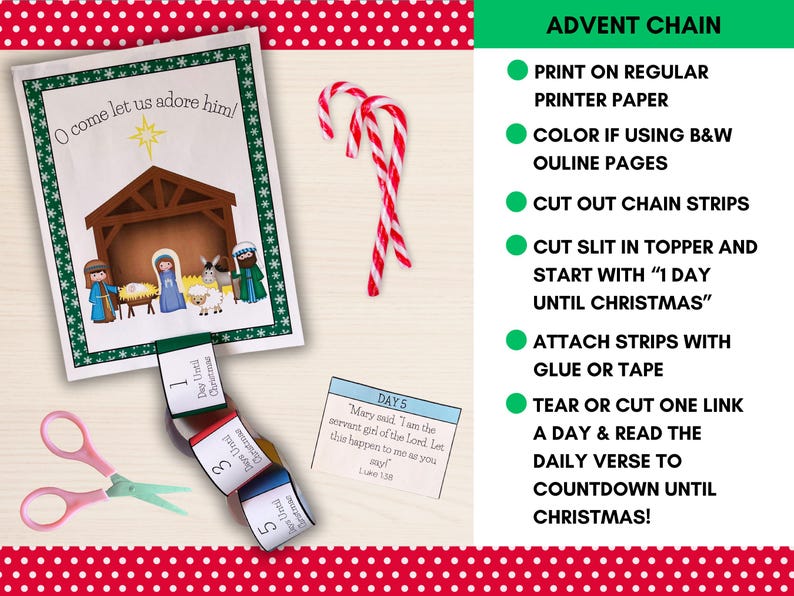 Printable Advent Calendar for Kids, Christian Advent Calendar Printable ...