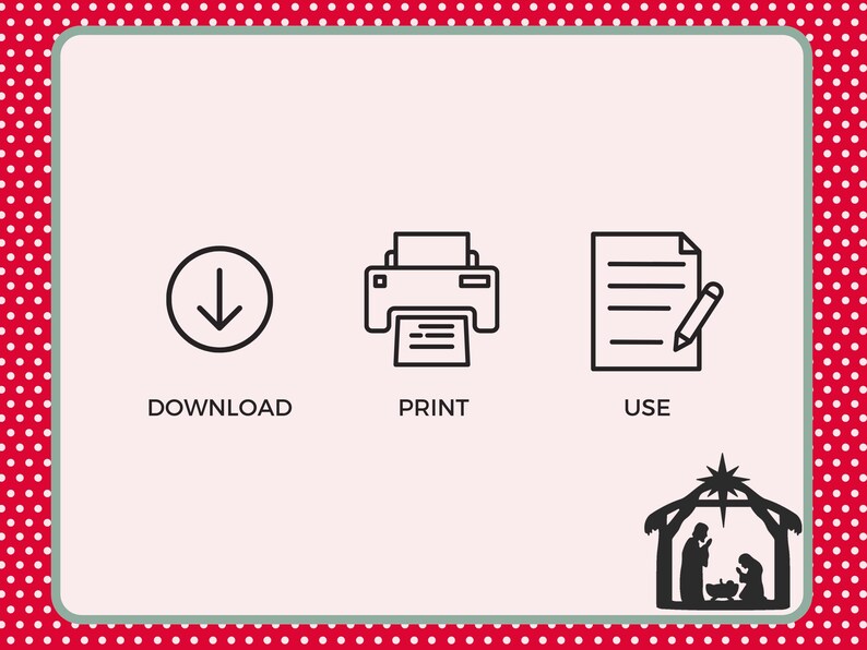 Christian Christmas Conversation Cards, Nativity Prompts, Church ...