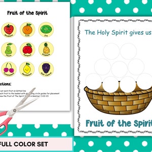 The Fruit of the Spirit Bible Craft for Kids, Fruits of the Spirit ...