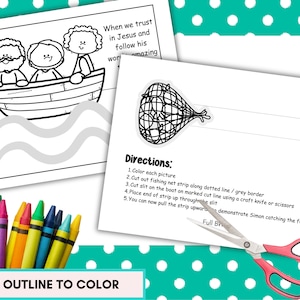 The Miraculous Catch Bible Craft, Miracles of Jesus, Bible Craft for ...