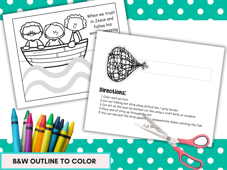 The Miraculous Catch Bible Craft, Miracles of Jesus, Bible Craft for ...