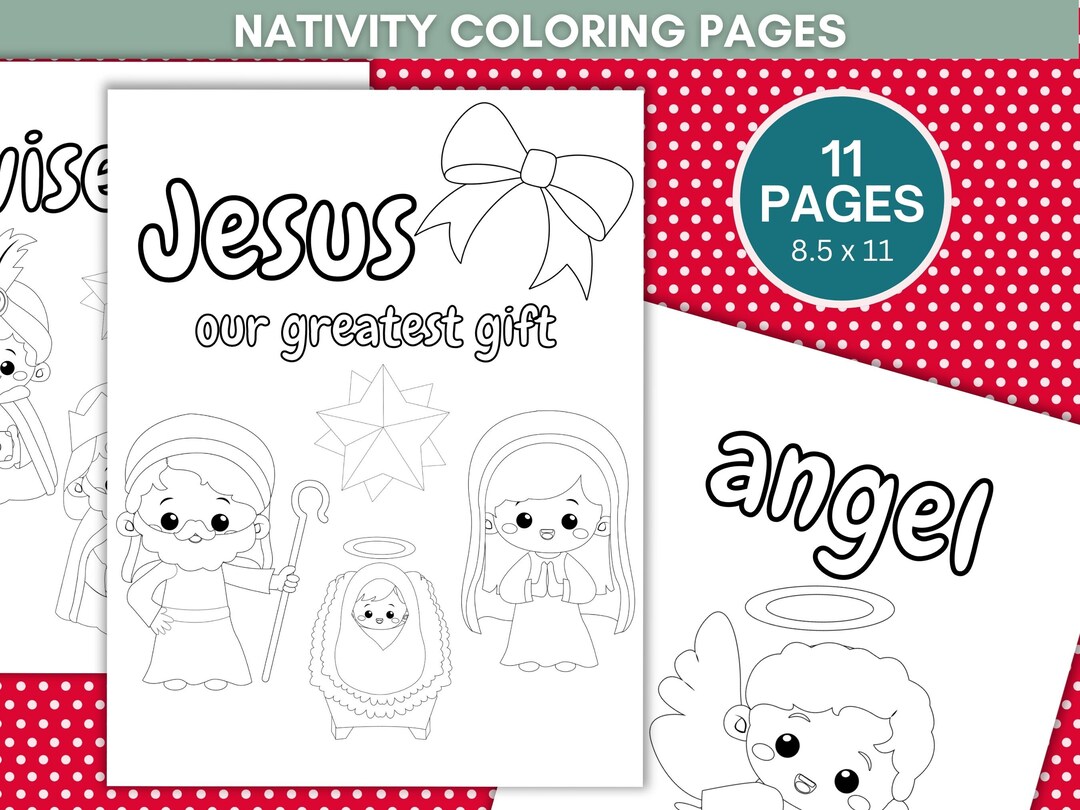 Nativity Coloring Pages, Christmas Coloring Pages, Christmas Story ...