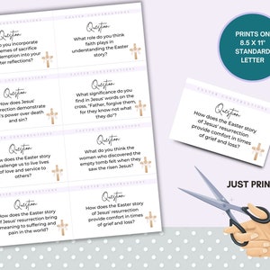 48 Easter Conversation Cards, Christian Discussion, Christian ...