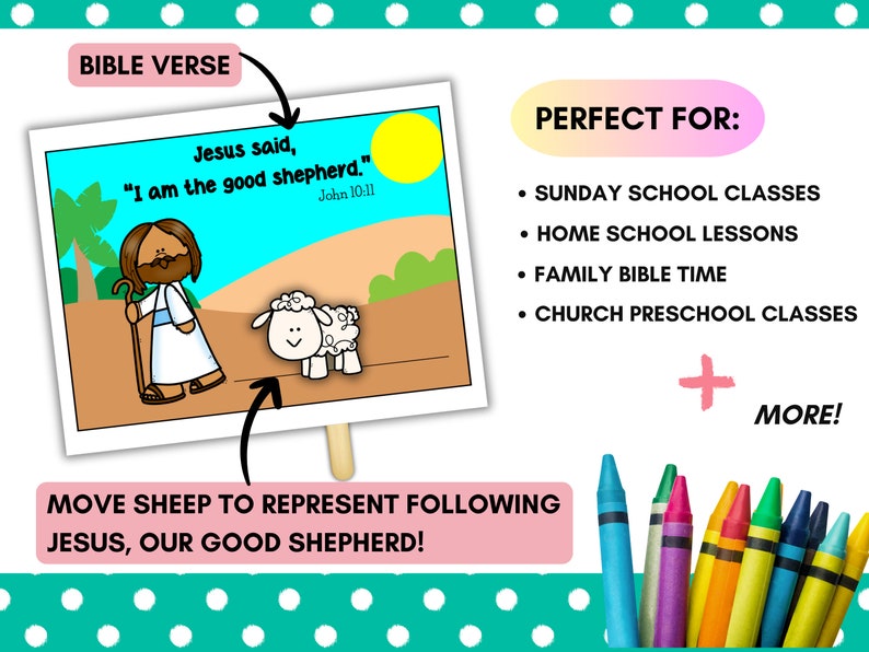 The Good Shepherd Bible Craft for Kids, Jesus Shepherd, Christian ...