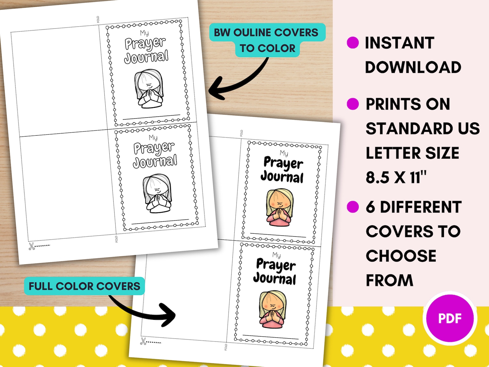 Printable Prayer Journal Mini Book for Kids, Prayer Activity for Kids ...
