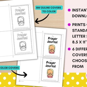 Printable Prayer Journal Mini Book for Kids, Prayer Activity for Kids ...