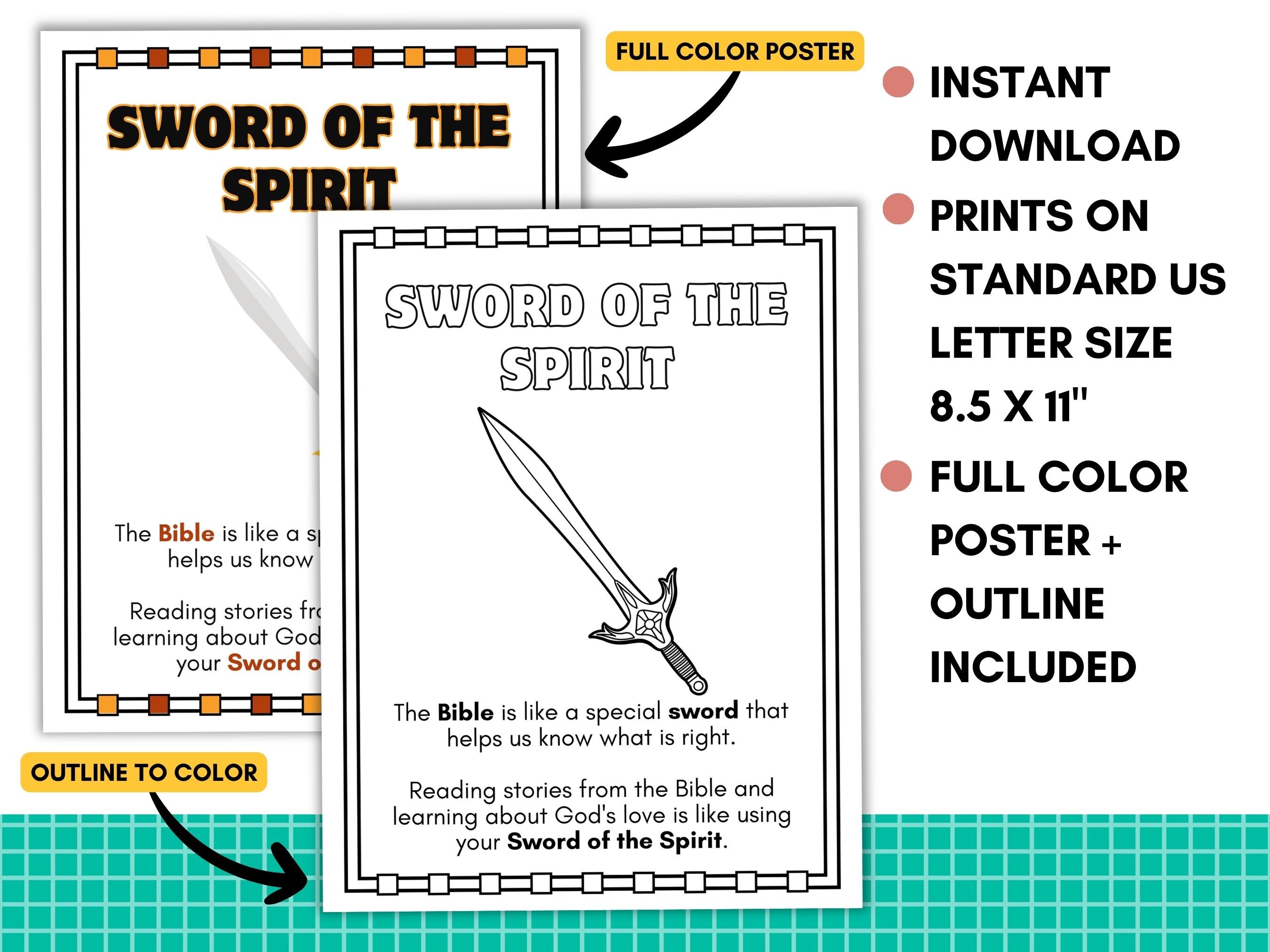 The Armor of God Printable Poster Set, Christian Preschool Printable ...