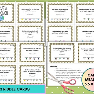 Printable Days of Creation Decoder Wheel Riddles for Kids, Creation ...