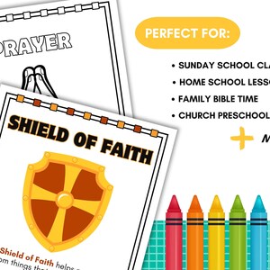 The Armor of God Printable Poster Set, Christian Preschool Printable ...
