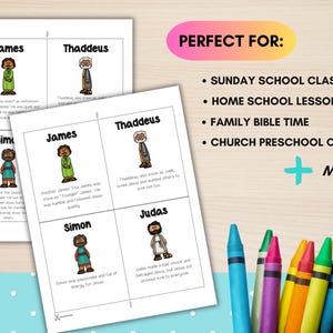 Printable Jesus and His Disciples Mini Book for Kids, 12 Disciples ...
