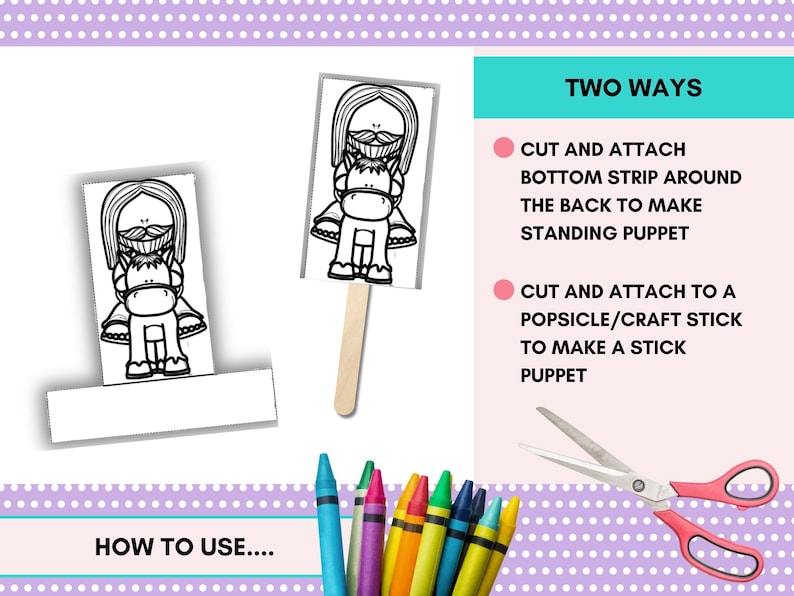 Printable Palm Sunday Puppet Set, Palm Sunday Craft, Christian ...