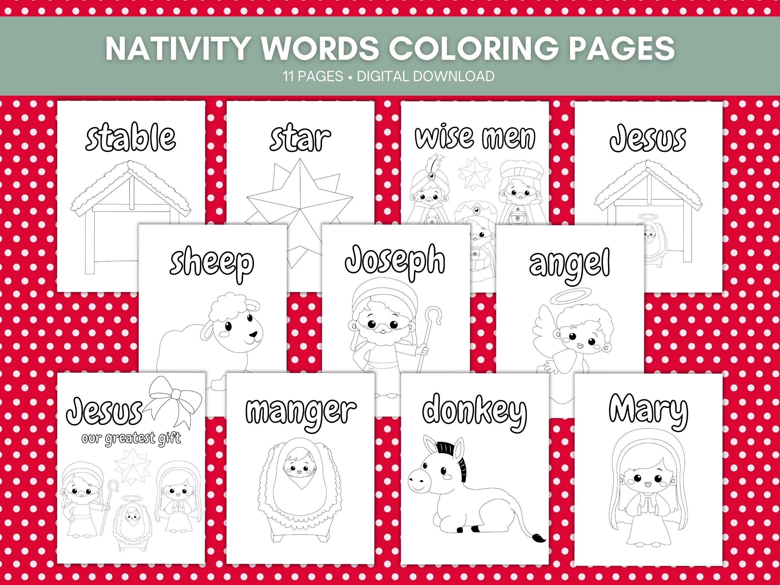 Nativity Coloring Pages, Christmas Coloring Pages, Christmas Story ...