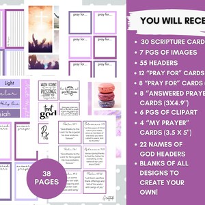 Printable Prayer Board Kit, Prayer Cards, Scripture Cards, Praise and ...