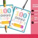 100th Day of School Printable Gift Tag, 100 Days Sharper Pencil Tag ...