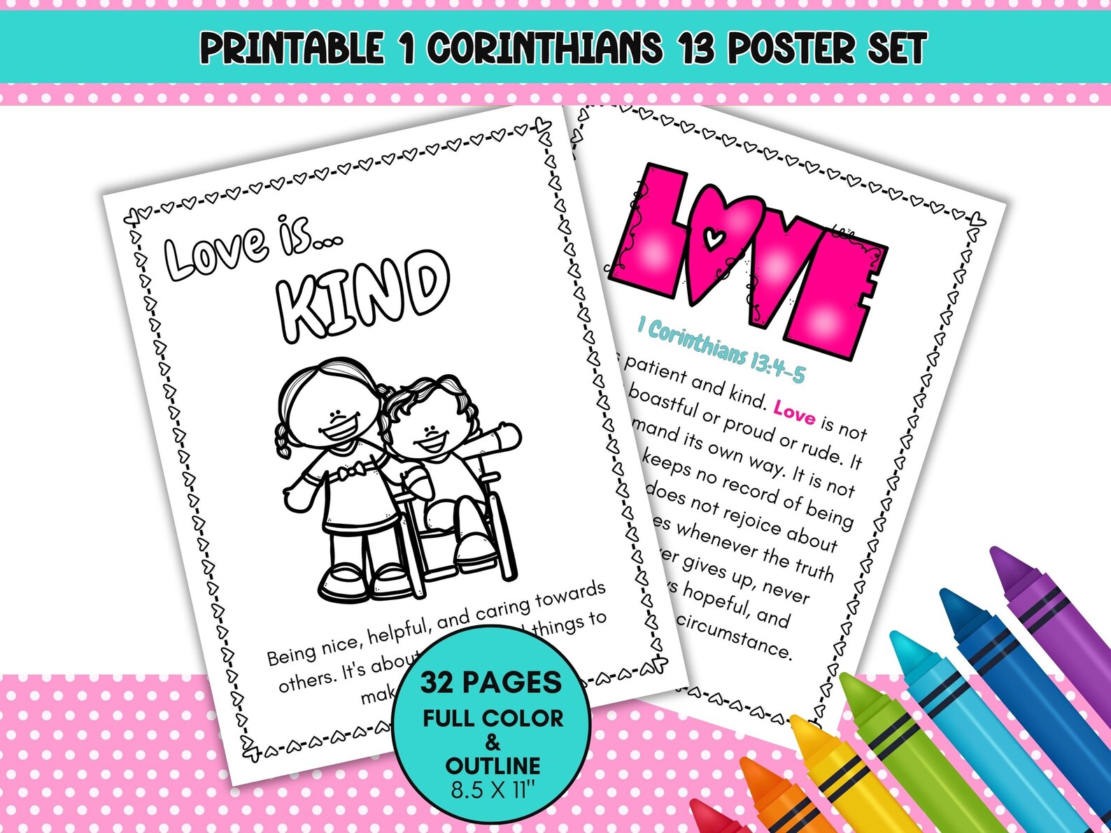 1 Corinthians 13 Posters, Bible Valentine Printable, Christian ...