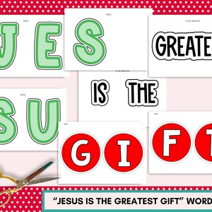 Printable Jesus is the Greatest Gift Bulletin Board Kit, Sunday School ...
