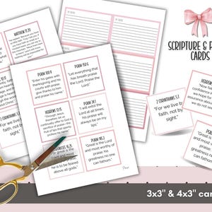 Printable Pink Prayer Board Kit, Prayer Cards, Scripture Cards, Praise ...