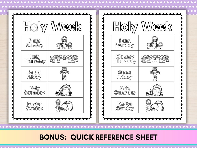 Holy Week Flip Book, Kids Sunday School Craft (PDF Download) - Etsy UK