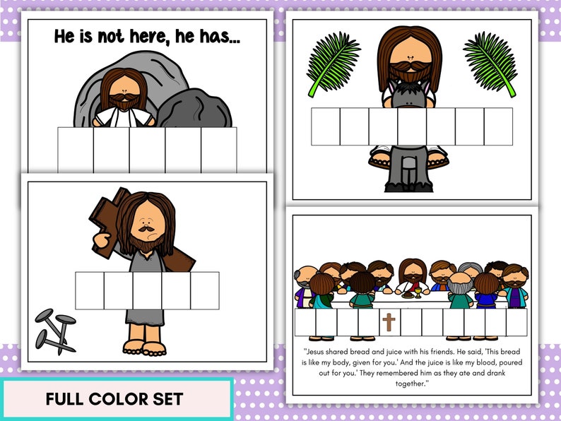 Printable Holy Week Cut & Paste Activity, Holy Week Craft, Christian ...