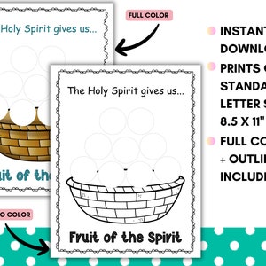 The Fruit of the Spirit Bible Craft for Kids, Fruits of the Spirit ...