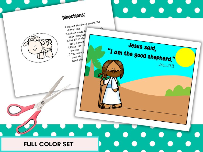 Good Shepherd Bible Craft for Kids, Christian Preschool Printable (PDF ...