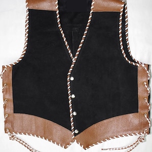 New Men's Snake Embossed Leather Vest, Biker Vest, Western Style ...