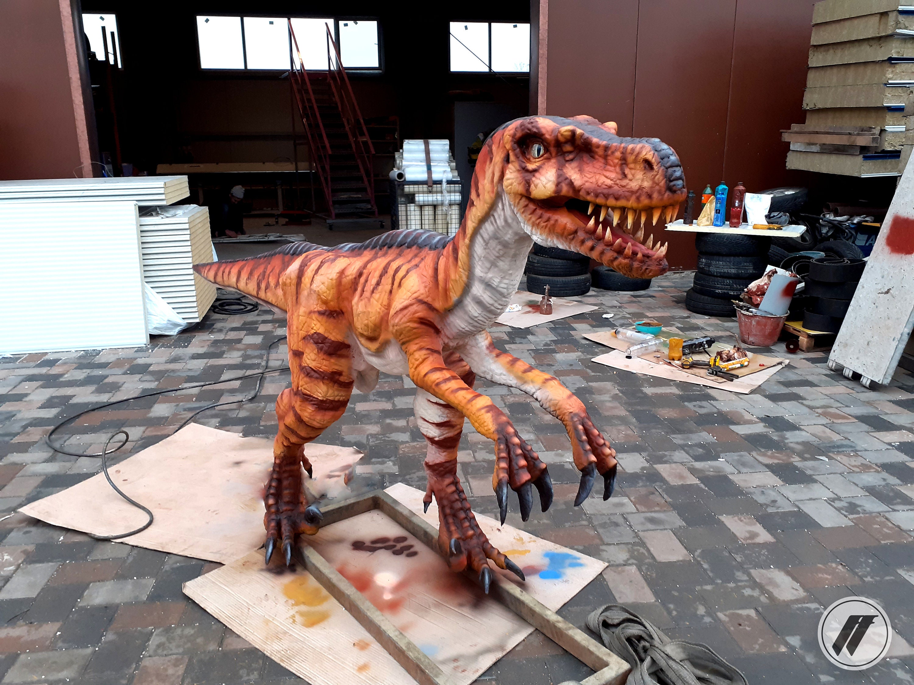 Velociraptor Tiger-striped - Etsy