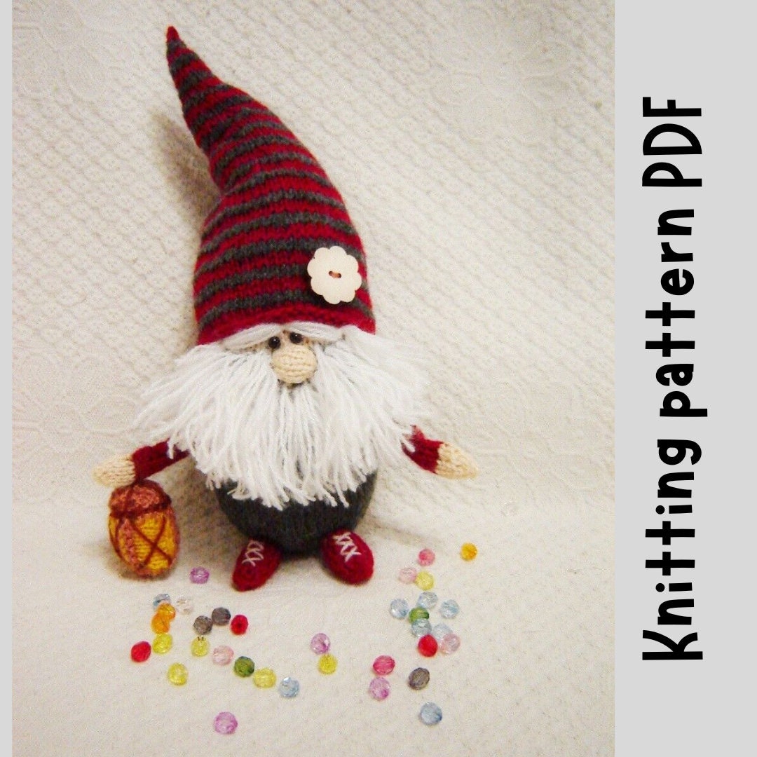 Toy Knitting Patterns Gnom Christmas Scandinavian Gonk Cute Soft Toy ...