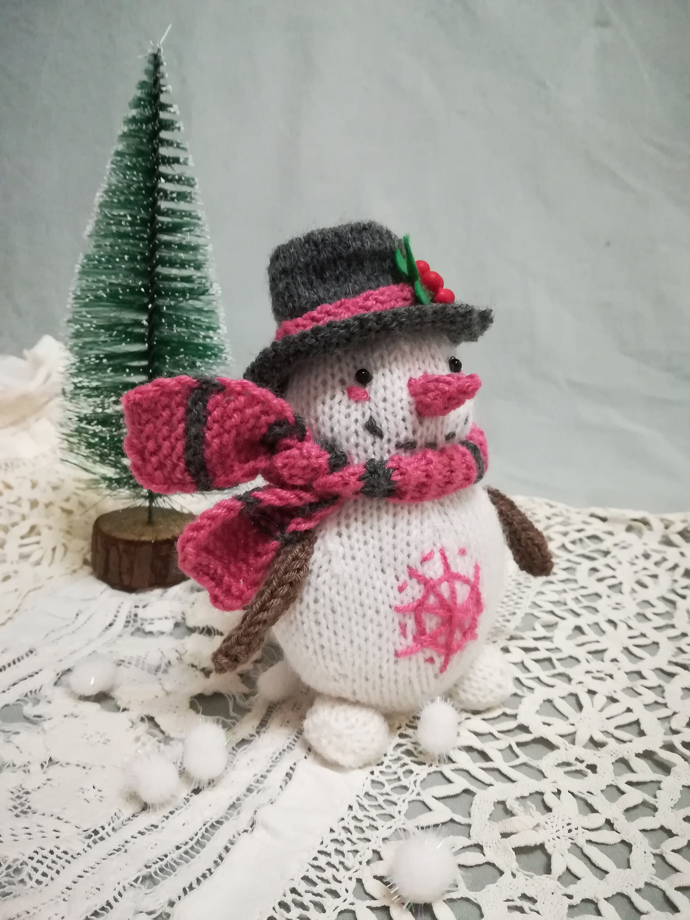 Bundle Toy Knitting Patterns of 3: Stuffed Snowman, Christmas Tree ...