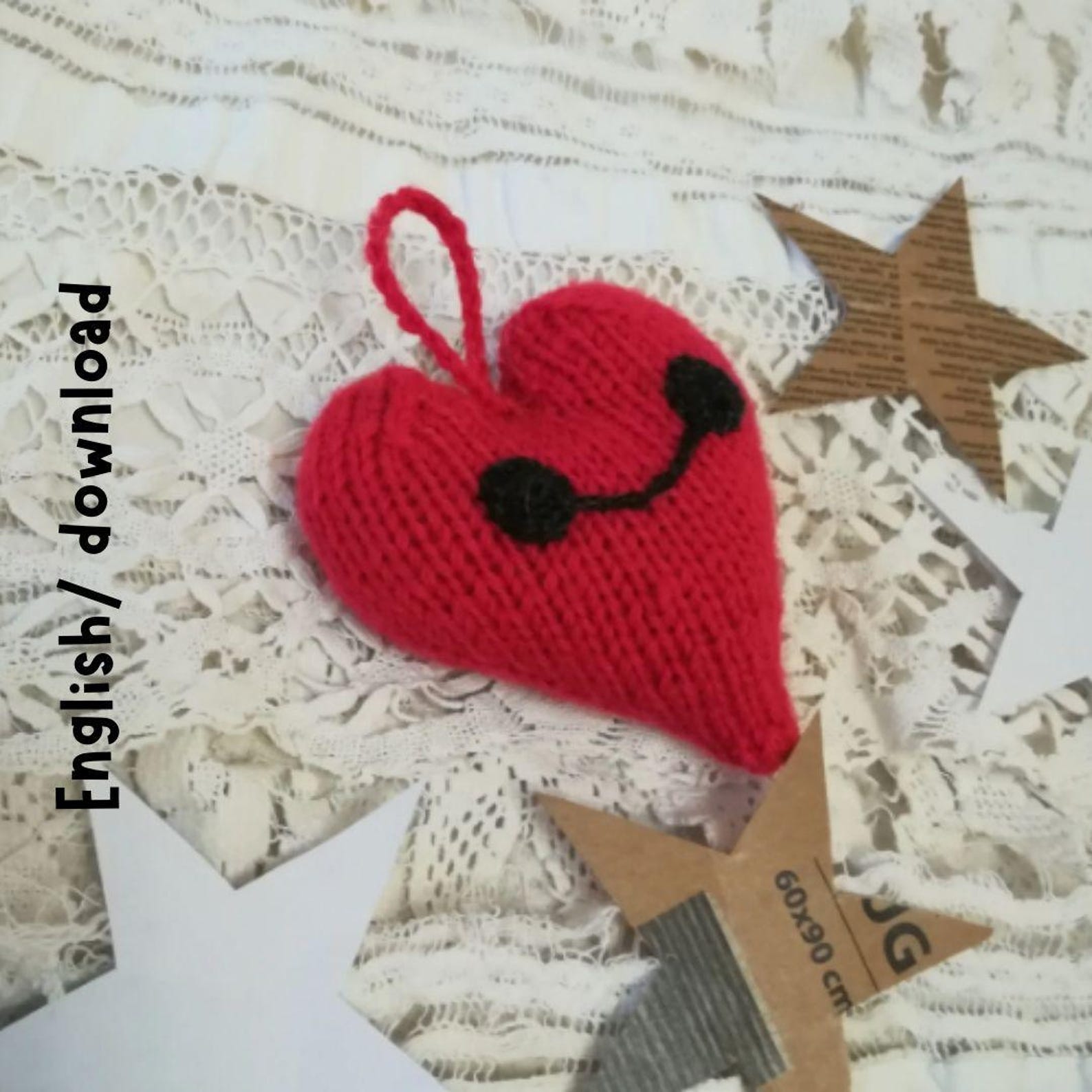 Chunky Knit Heart Knitting Pattern Valentine's Day, Knitting Pattern ...