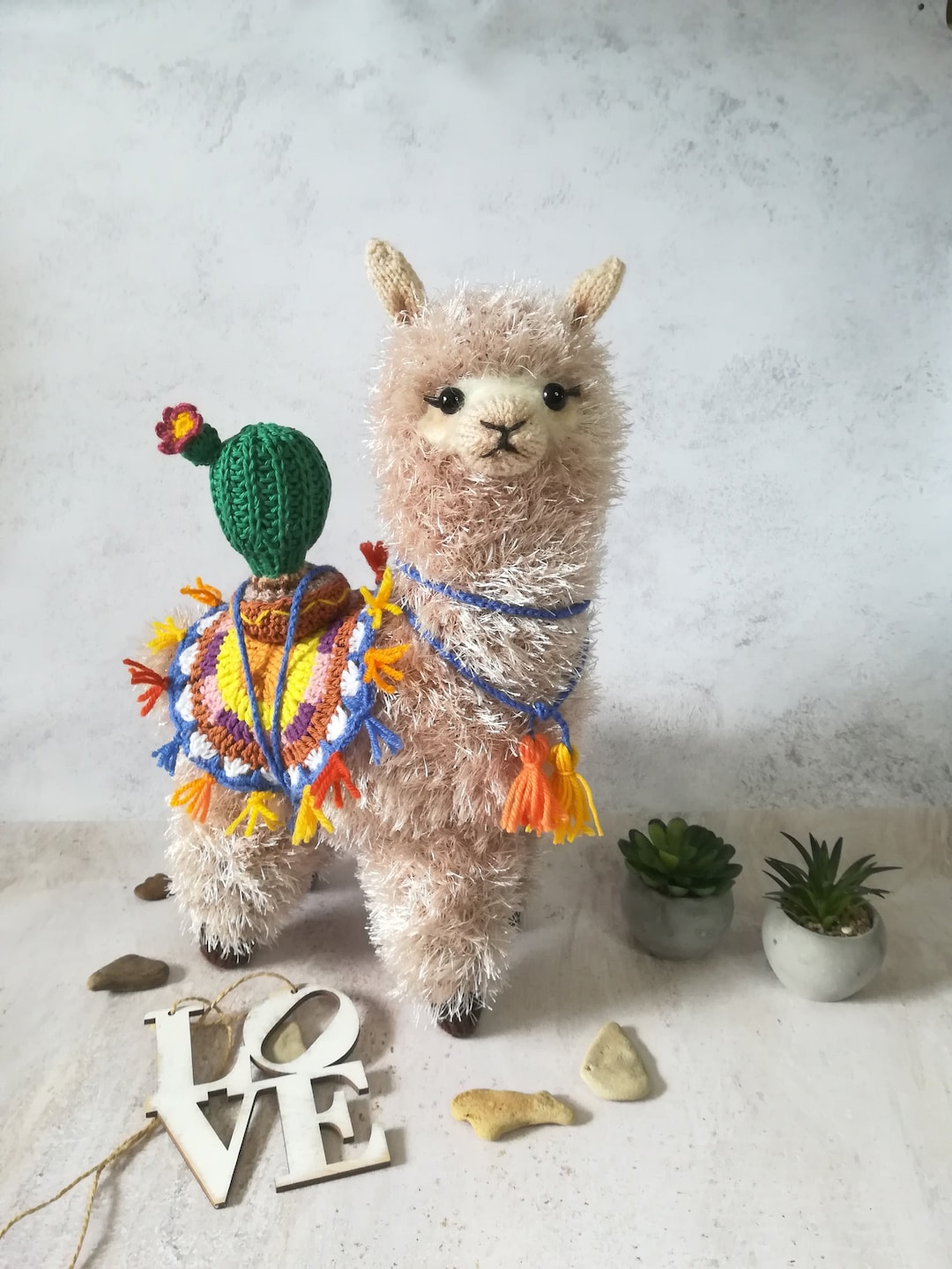 Charming Realistic Llama Stuffed Animal , Plush Toy Llama Gifts, Decor ...