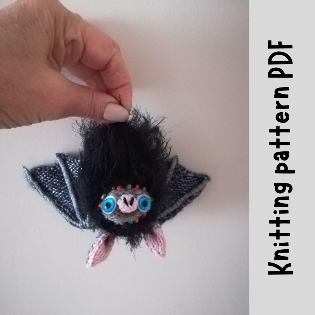 Handmade Halloween Bat Knitting Pattern for Cute Toy Pendant - Etsy