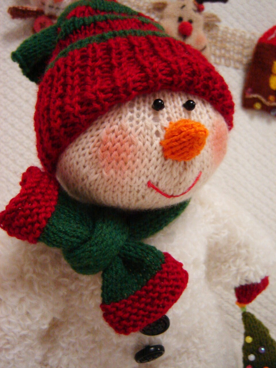 Toy Knitting Patterns, Plush Snowman Christmas Toy Knitting Pattern ...