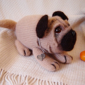 Pug Amigurumi Knitting Pattern for Soft Plushie Toy, Handcrafted PDF ...