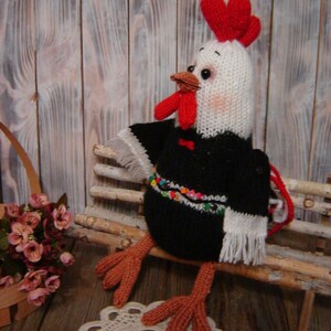 Toy Knitting Patterns Knit 4 Roosters in One Pattern, Easy Knitting ...