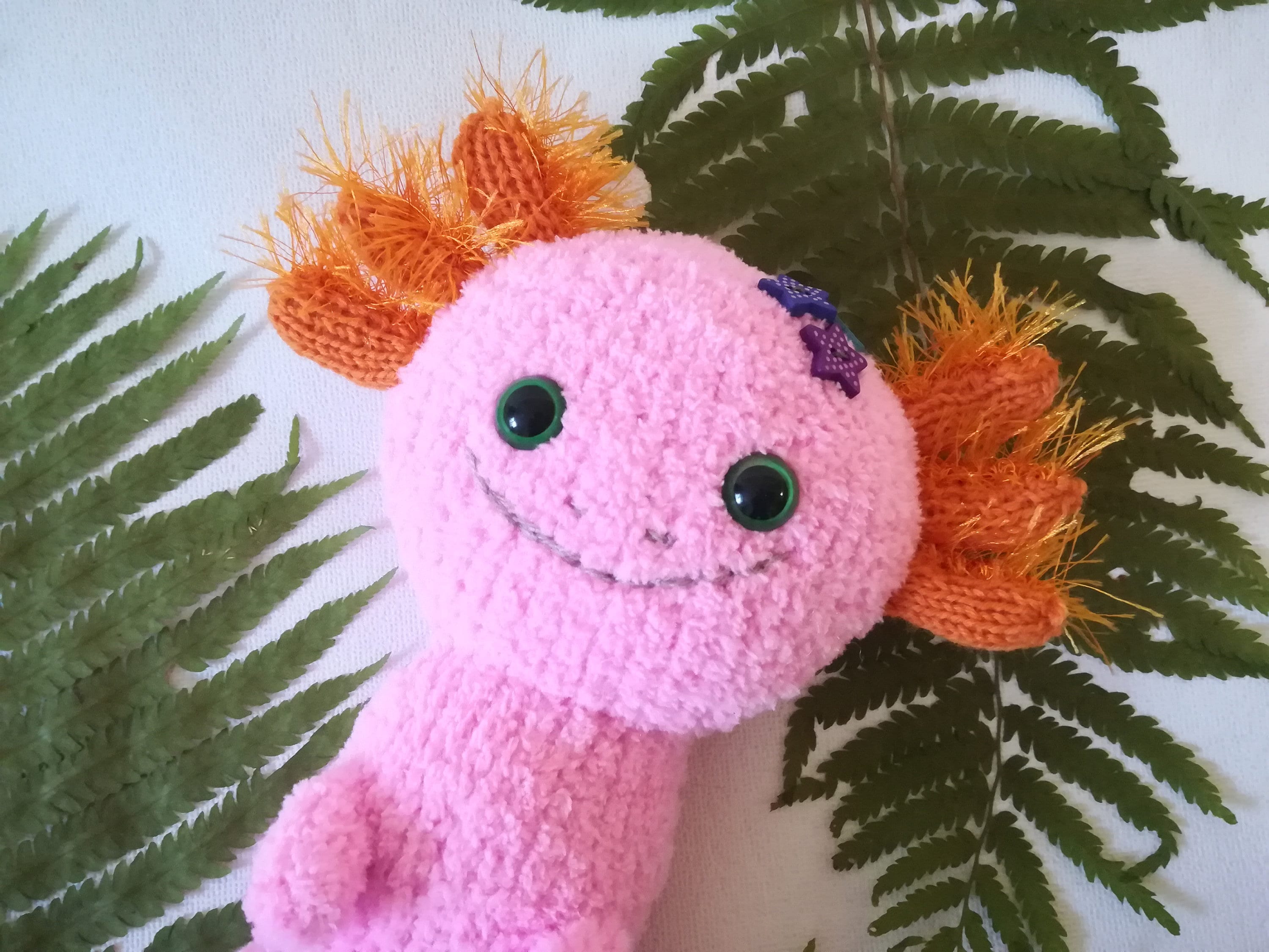 Pink Axolotl Plush, Knitting Axolotl Toy, Cute Axolotl, Kawaii ...