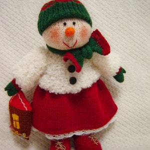Bundle Patterns of Knitting Toys - Stuffed Snowman, Knit a Family of ...