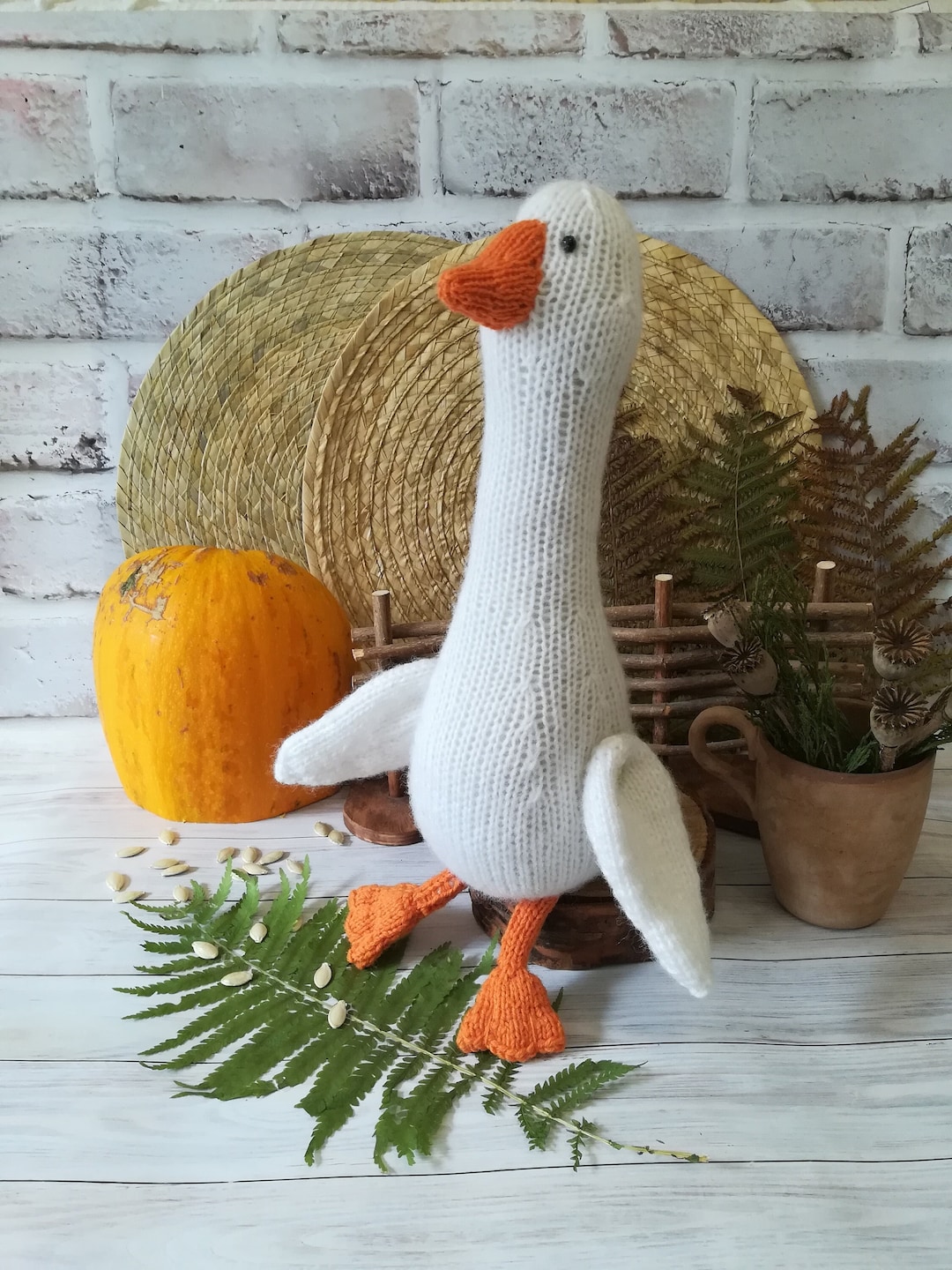Country Goose, Amigurumi Goose Toy, Soft Toy Goose, Goose Doll, Spring ...