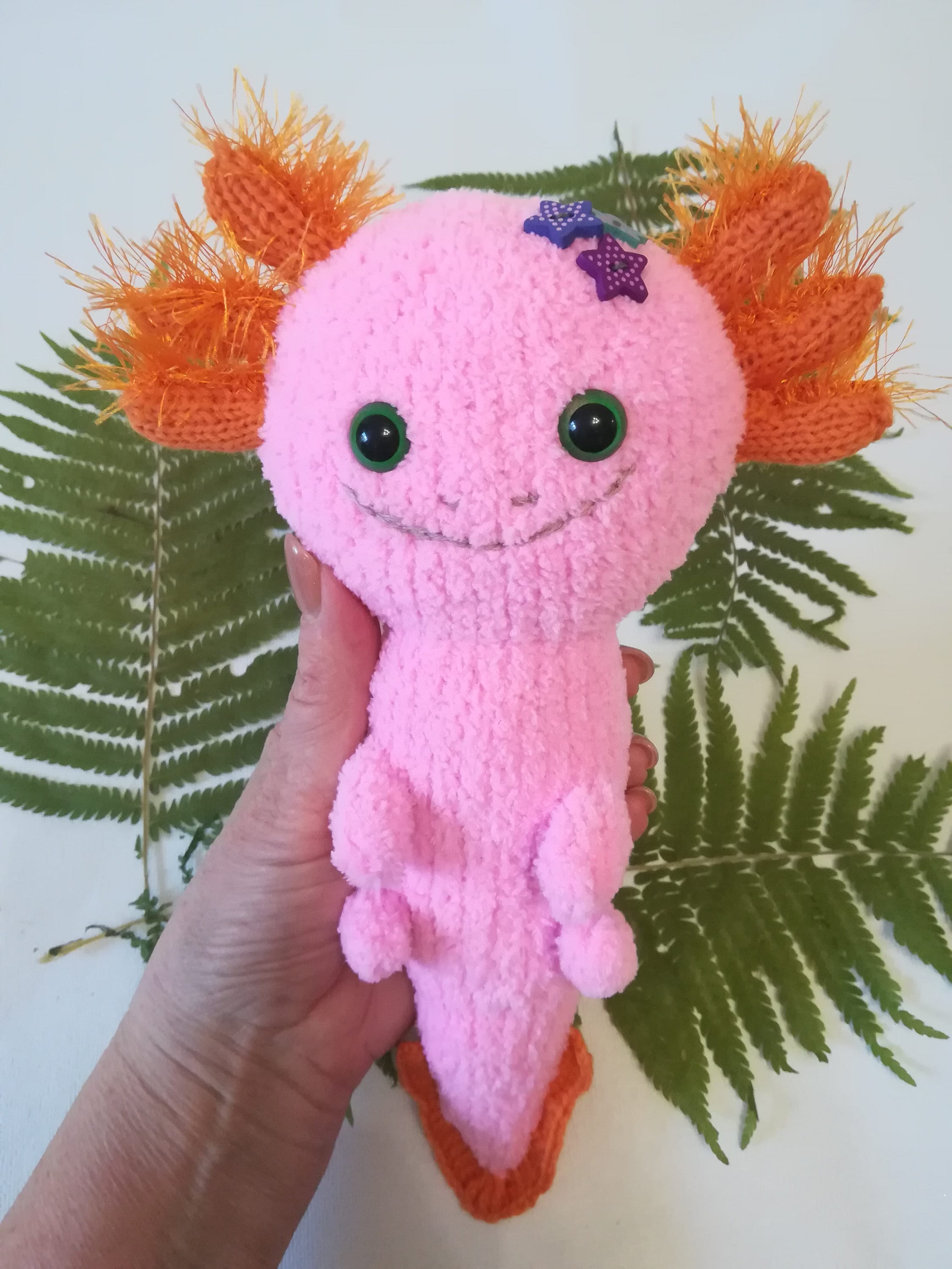 Pink Axolotl Plush, Knitting Axolotl Toy, Cute Axolotl, Kawaii ...