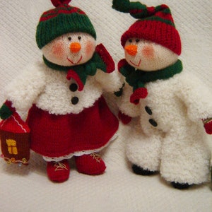 Bundle Patterns of Knitting Toys - Stuffed Snowman, Knit a Family of ...